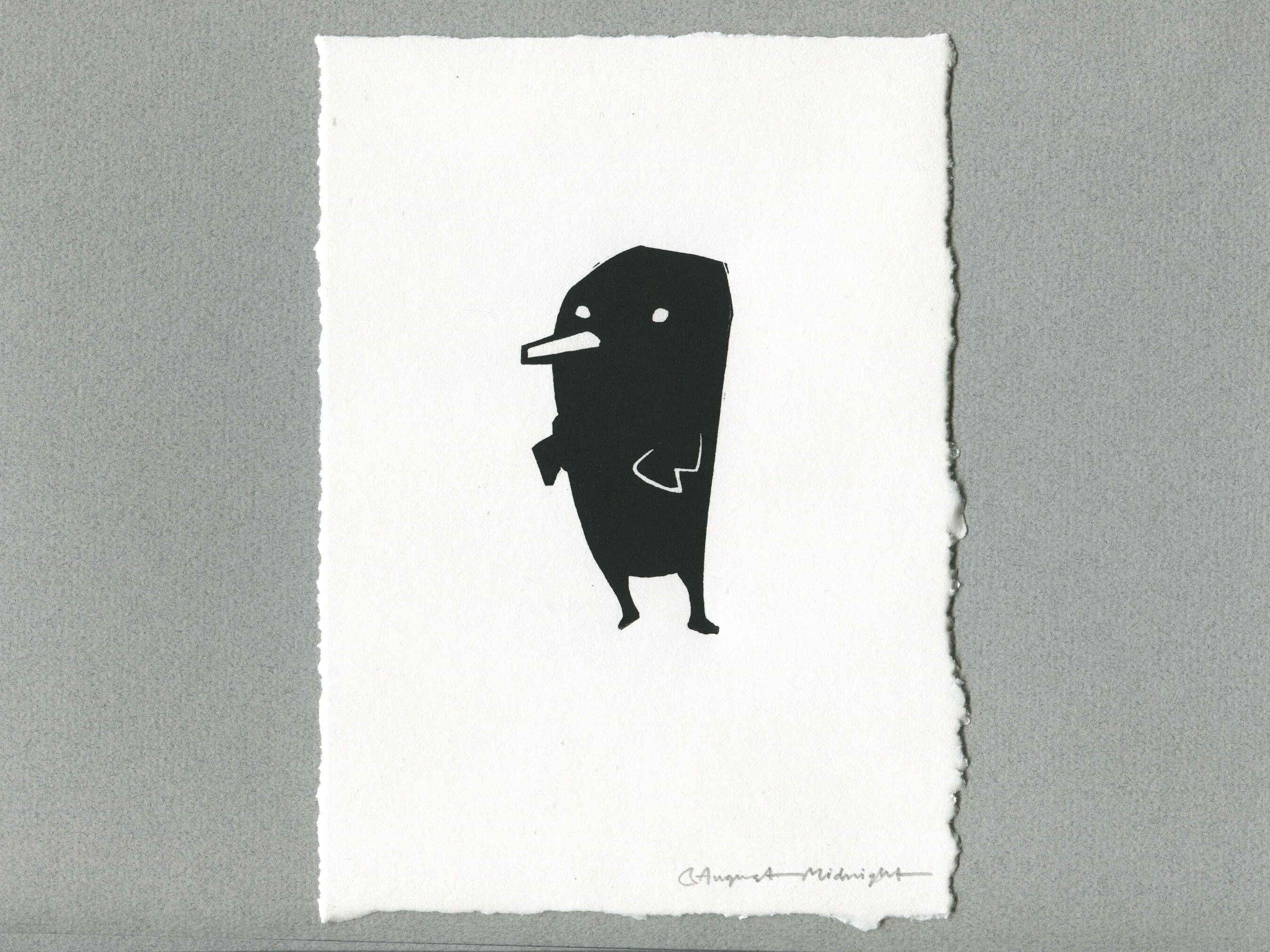 Bird Original Linocut Print Handmade Printmaking 5x7 Cute Wall Art ...