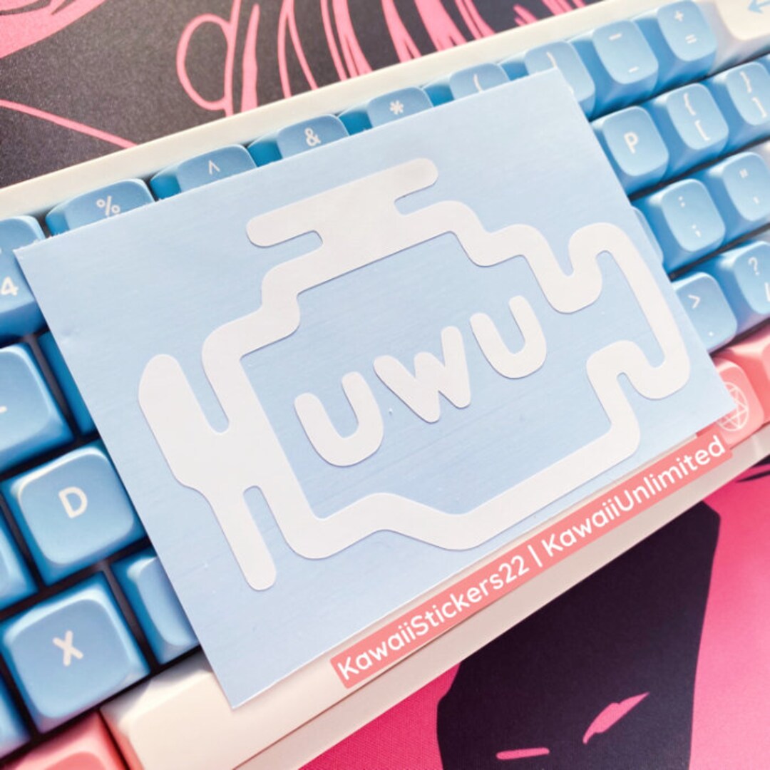 Uwu Check Engine Japanese Funny Cute Sticker Decal - Etsy