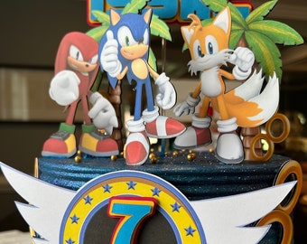 Shadow the Hedgehog Inspired Cake Topper, Shadow Birthday Party, Shadow ...