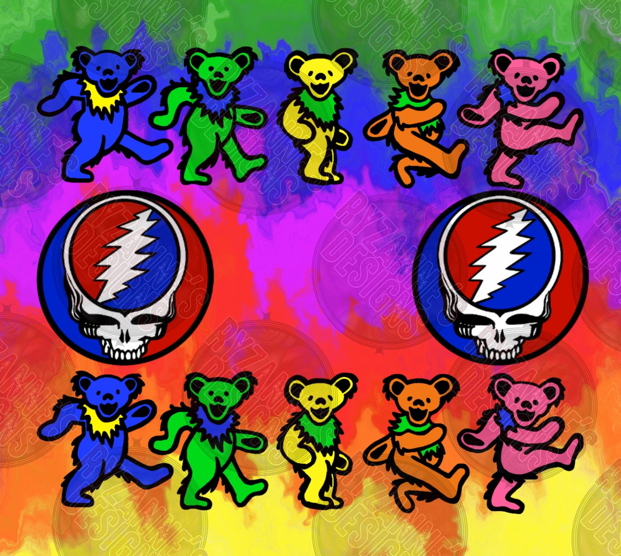 Grateful Dead Bears Vector