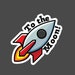 To the Moon Rocket Emoji Vinyl Sticker - Etsy