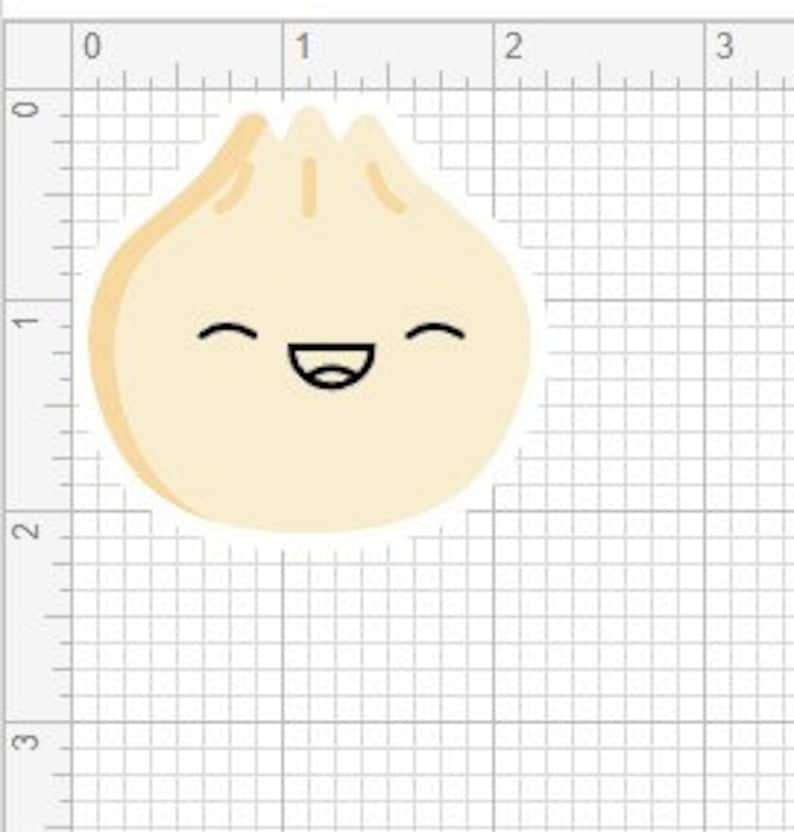 Dumpling Face Vinyl Stickers - Etsy