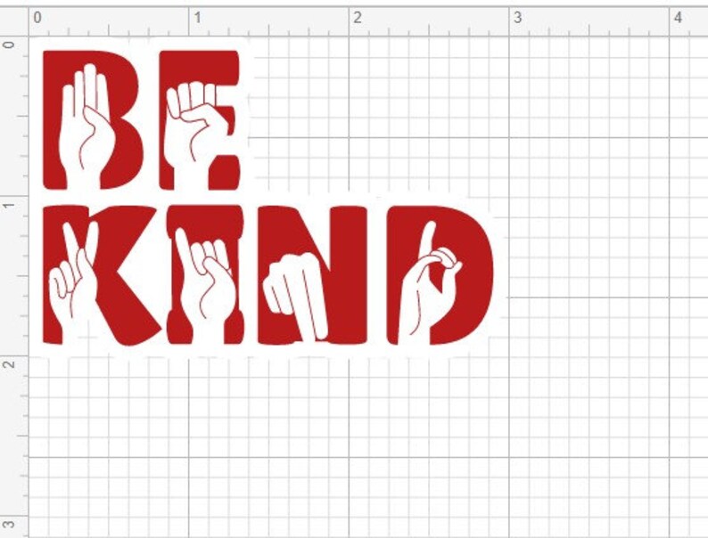 Be Kind Sign Language ASL Vinyl Sticker - Etsy