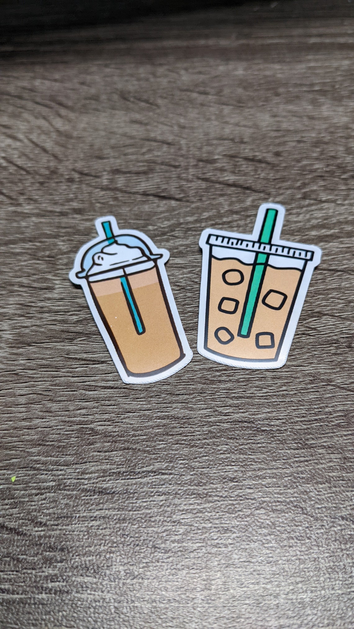 Iced Coffee Vinyl Sticker - Etsy