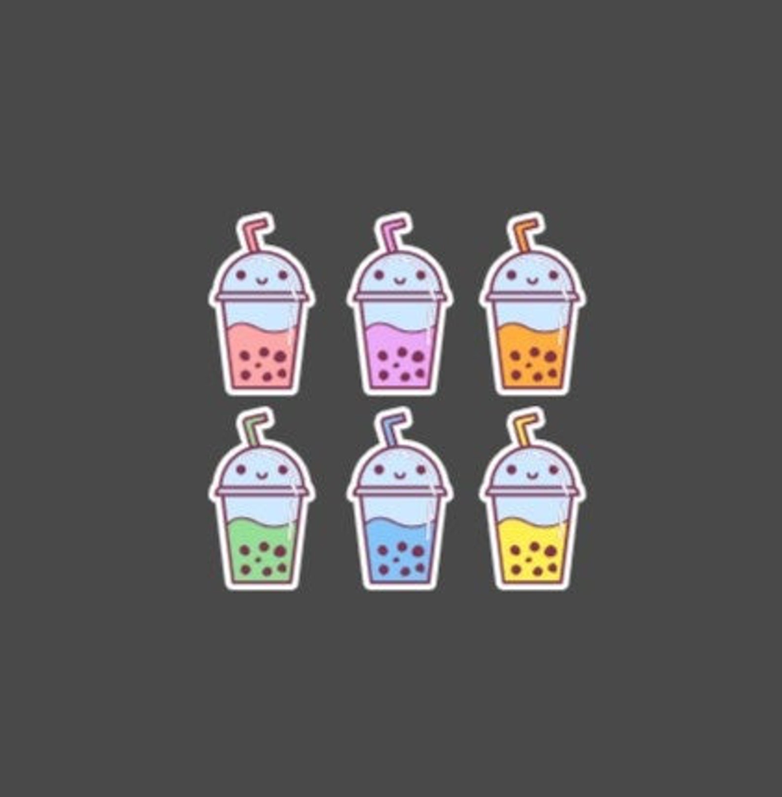 Boba Tea Vinyl Stickers Bubble Tea - Etsy