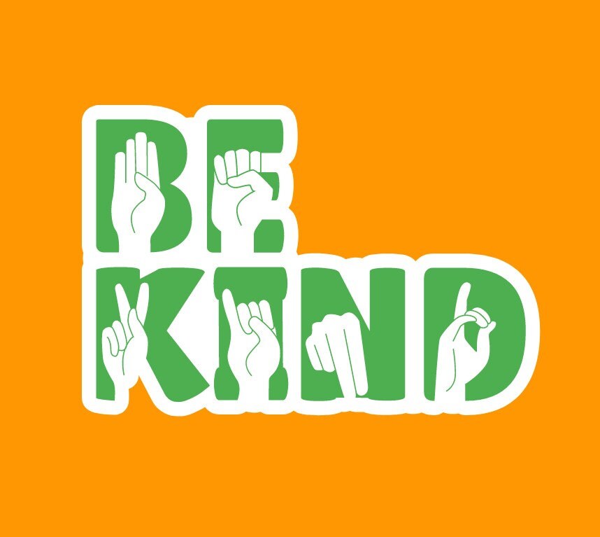 Be Kind Sign Language ASL Vinyl Sticker - Etsy