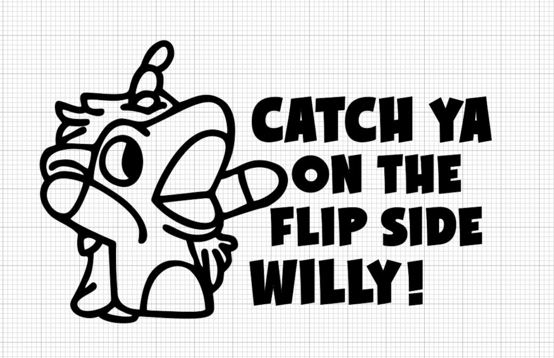 Unicorse Catch Ya on the Flip Side Willy! Bluey Car/truck Window Decal ...