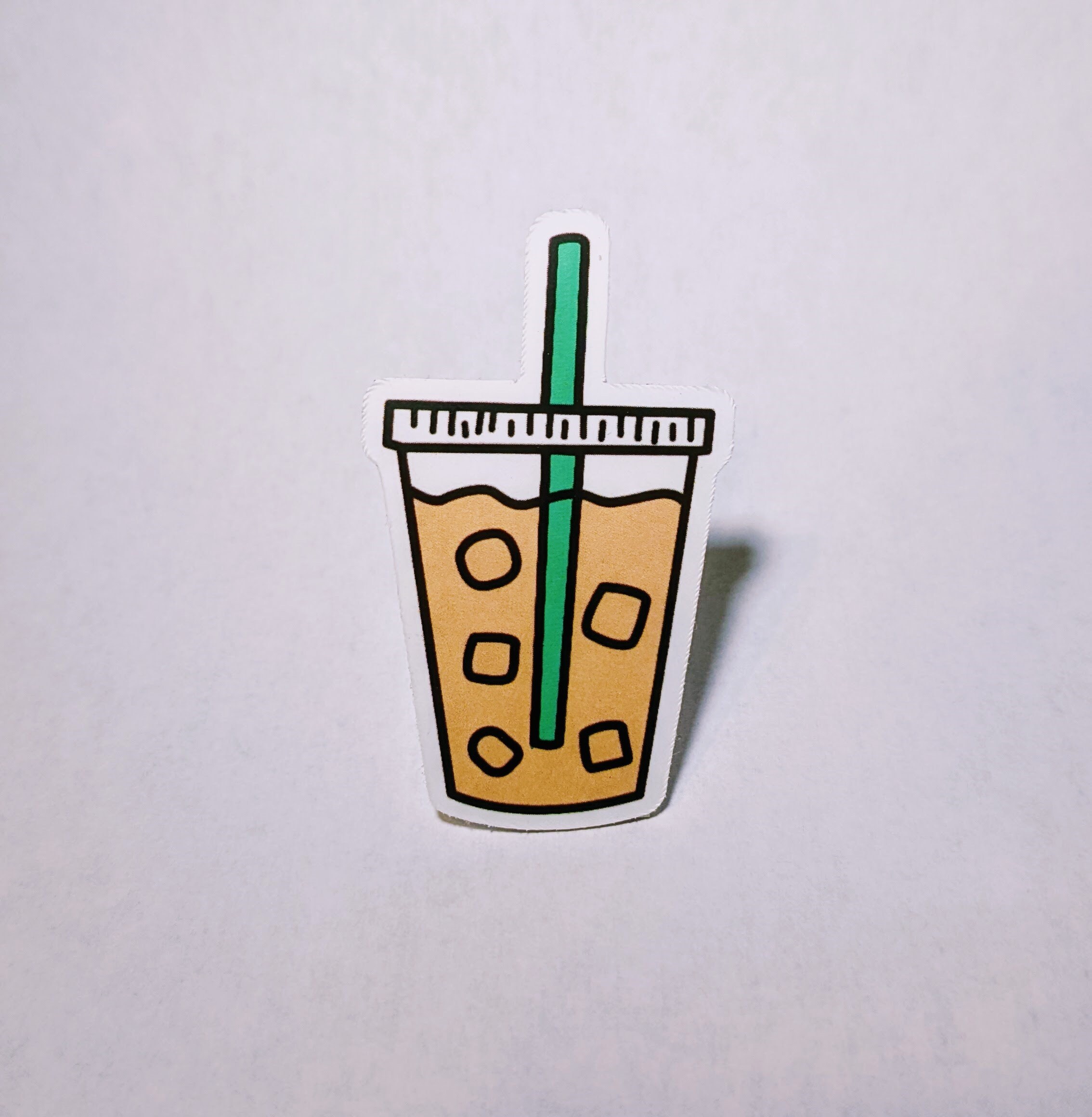 Iced Coffee Vinyl Sticker - Etsy