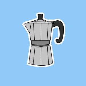 Moka Pot Coffee Vinyl Sticker - Etsy