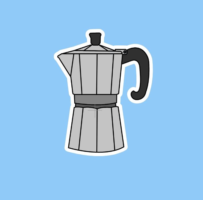 Moka Pot Coffee Vinyl Sticker - Etsy