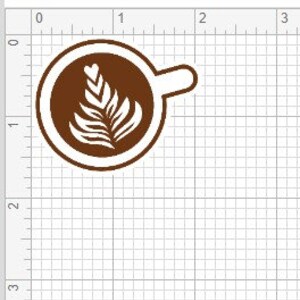 Latte Art Vinyl Sticker - Etsy