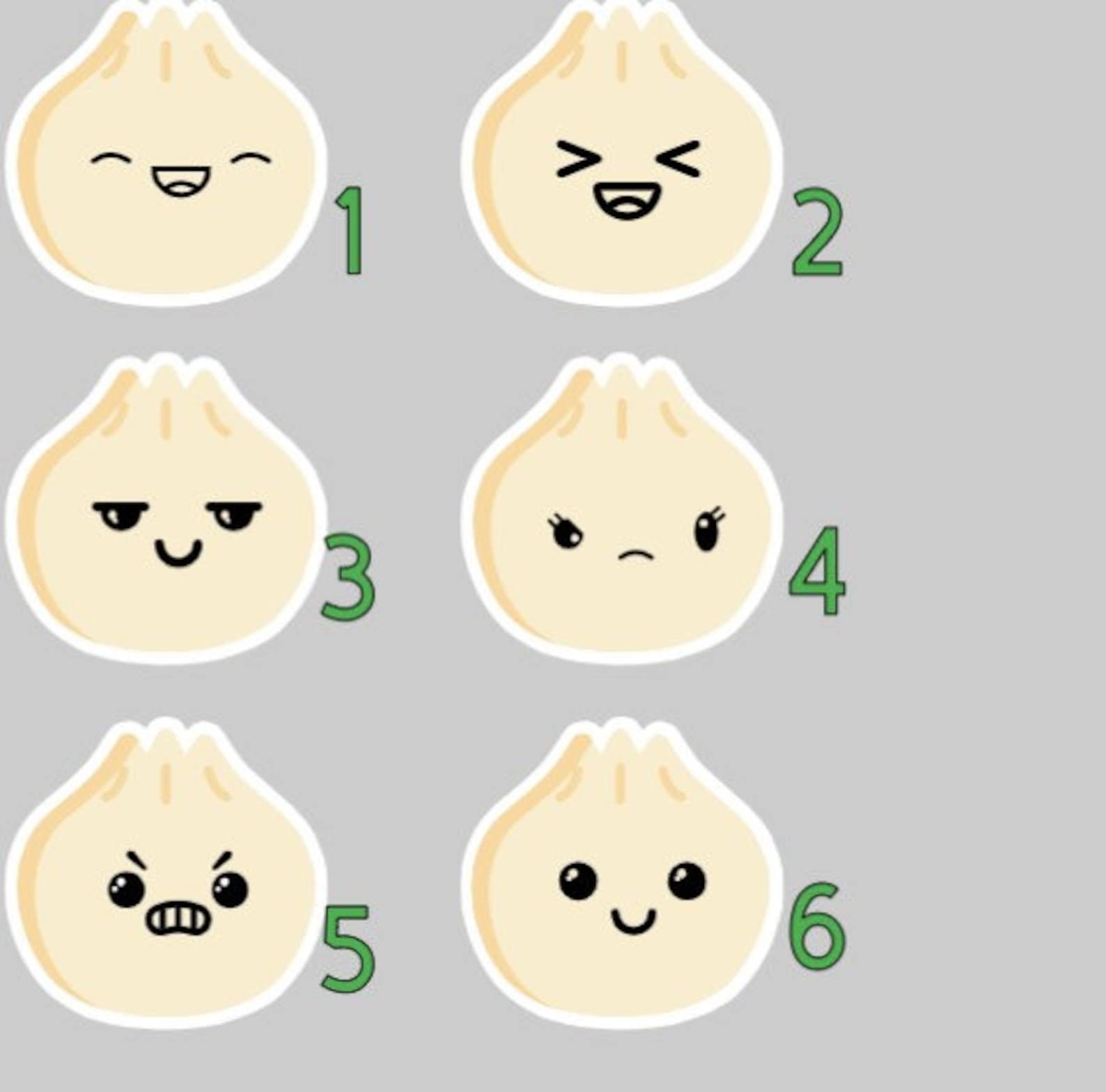 Dumpling Face Vinyl Stickers - Etsy