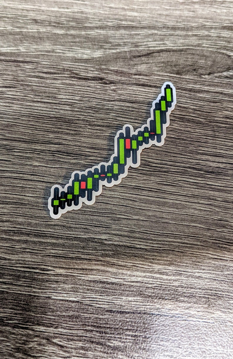 Bull Market Candle Chart Vinyl Sticker - Etsy