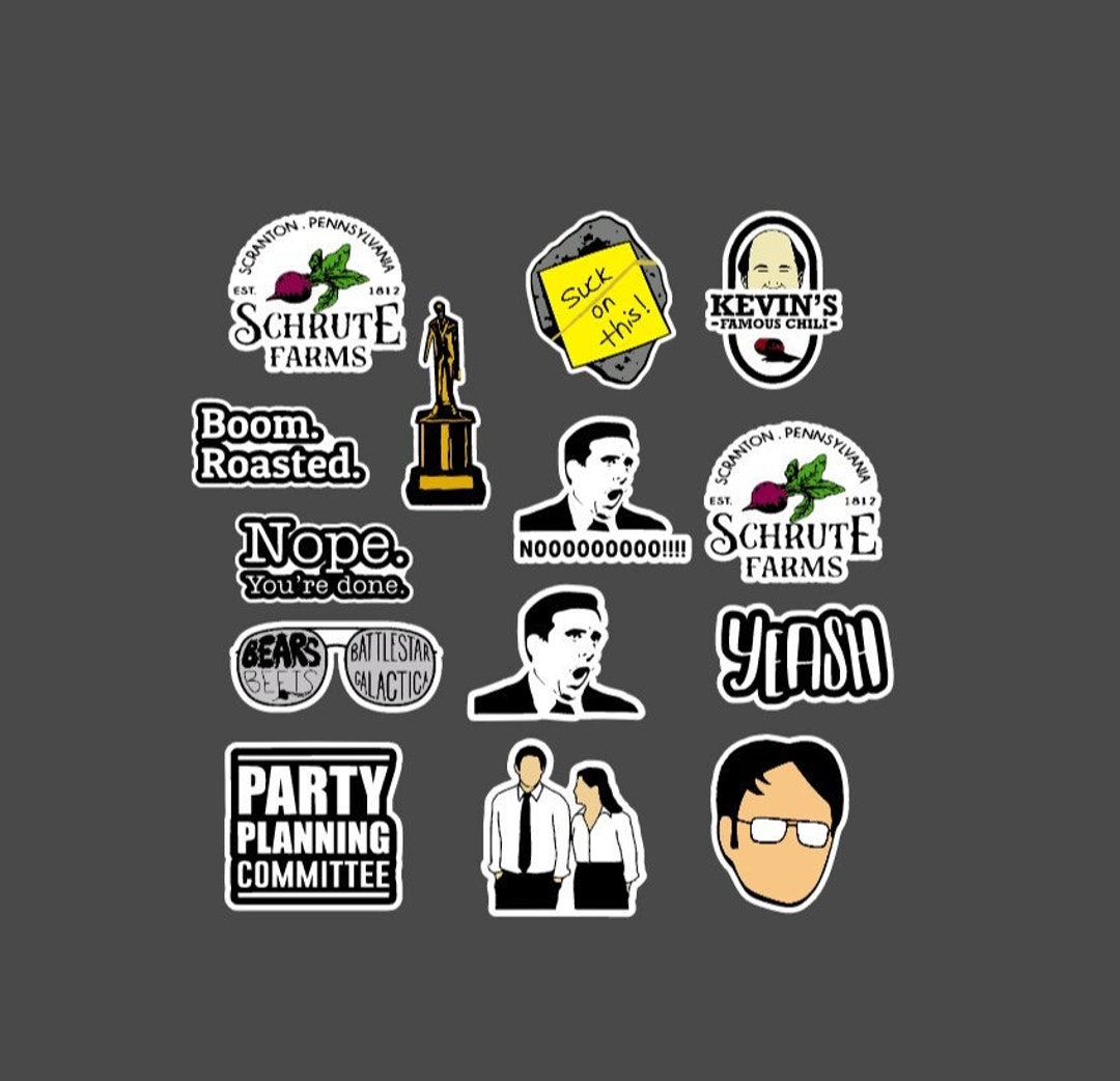 The Office TV Show Vinyl Stickers - Etsy