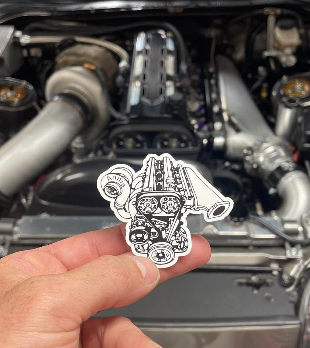 2jz Engine Personalized Vinyl Sticker - Etsy