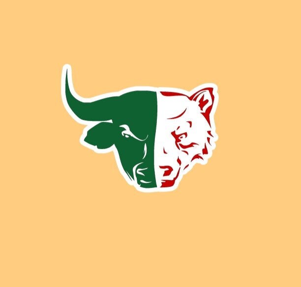 Bull Bear Market Vinyl Sticker - Etsy