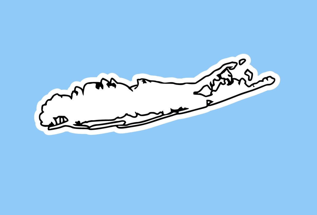 Long Island Outline Vinyl Decal - Etsy
