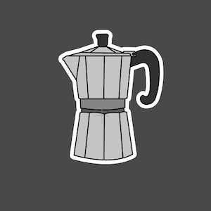 Moka Pot Coffee Vinyl Sticker - Etsy