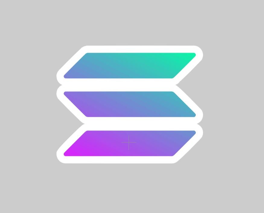 Solana Crypto Vinyl Sticker - Etsy