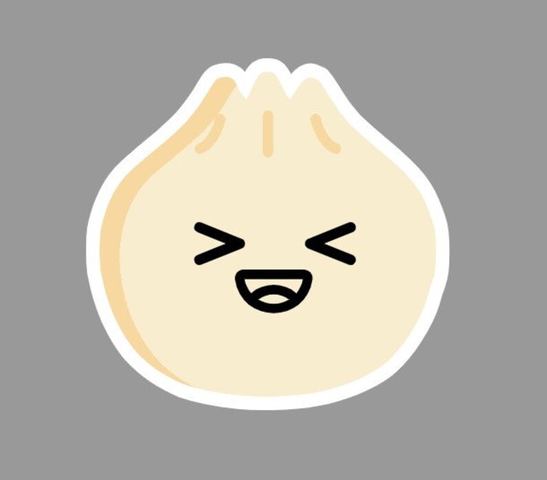 Dumpling Face Vinyl Stickers - Etsy
