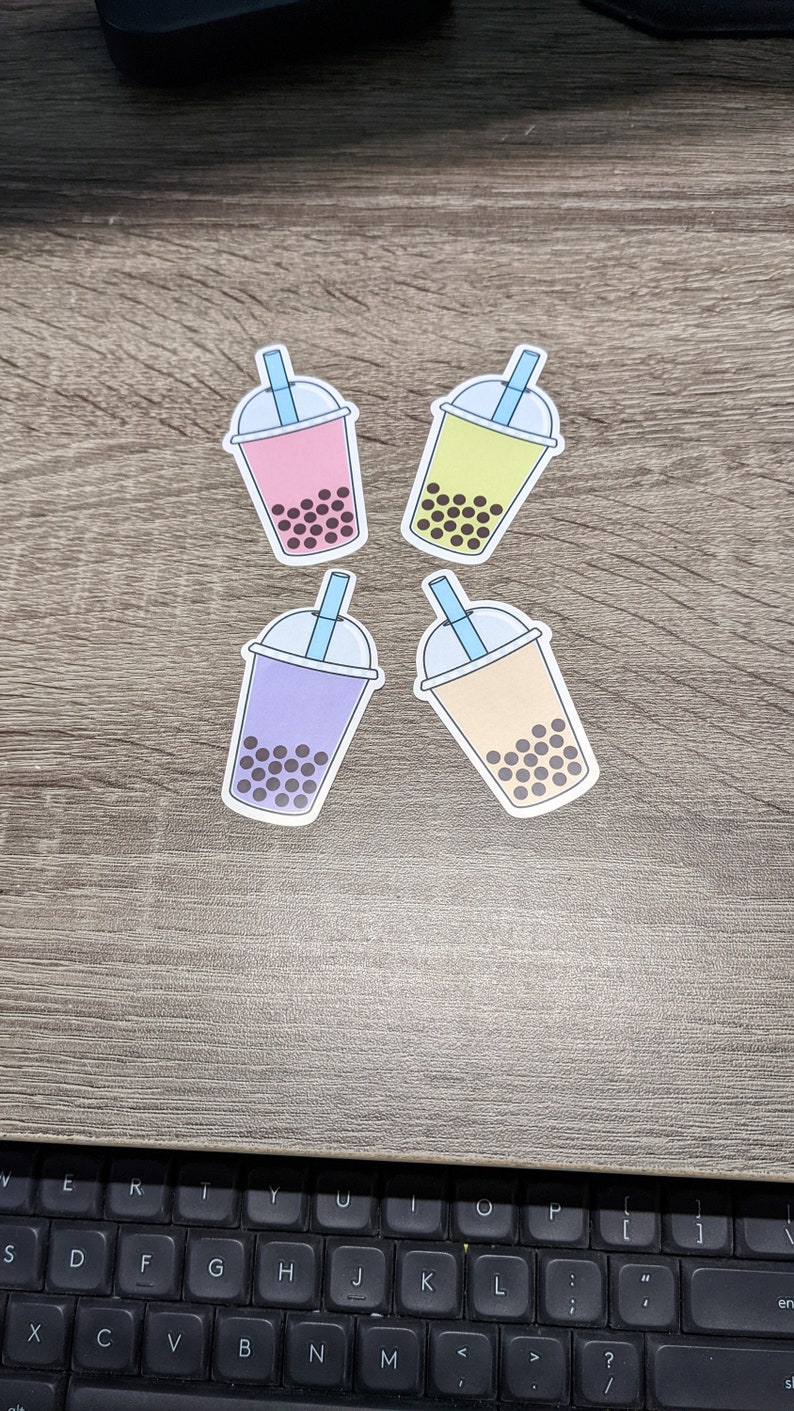 Boba Tea Vinyl Stickers Bubble Tea - Etsy
