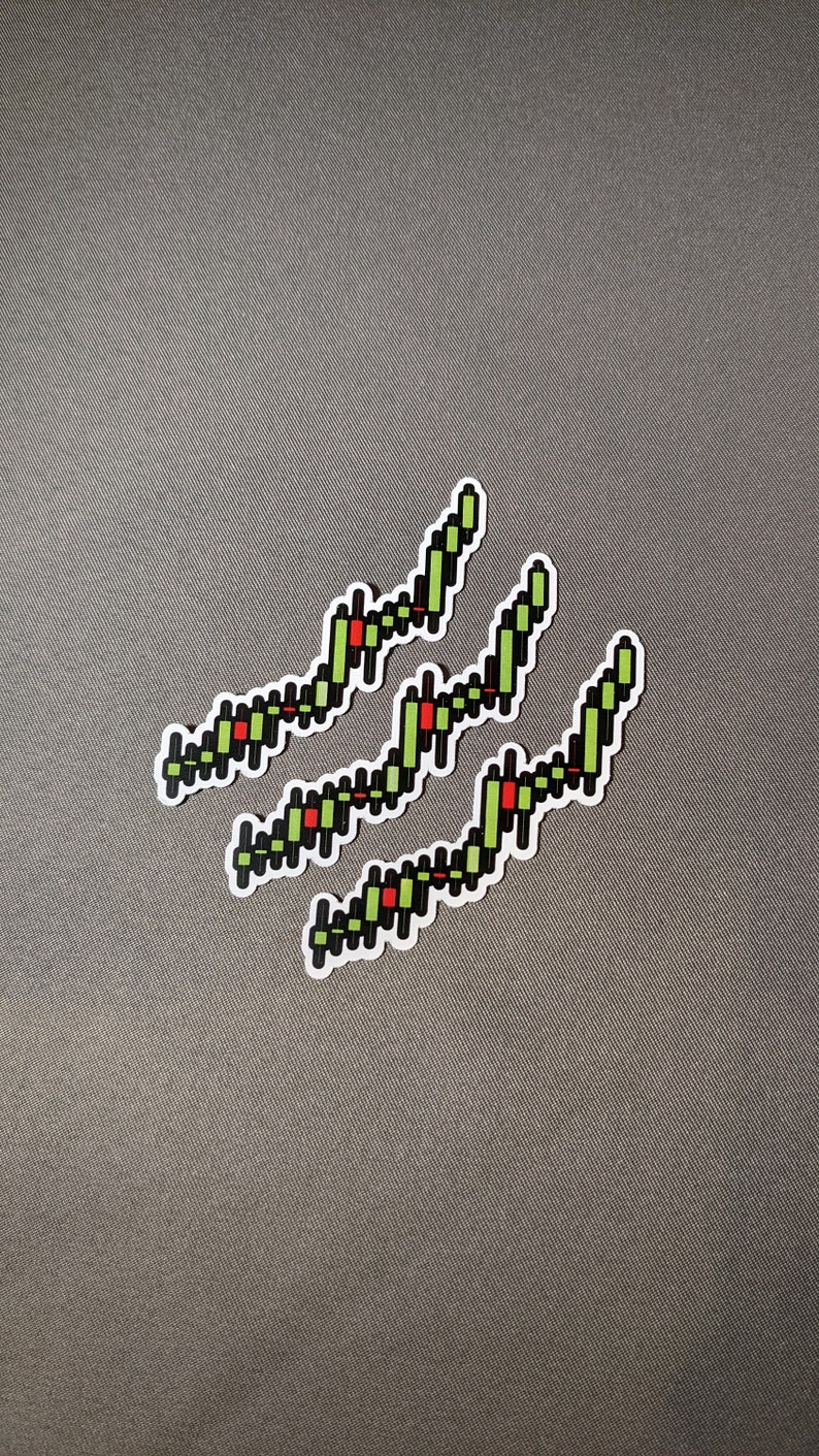 Bull Market Candle Chart Vinyl Sticker - Etsy