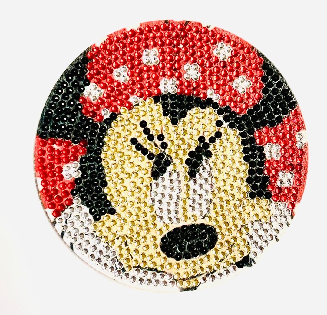 Minnie Mouse Diamond Dots Coaster - Etsy