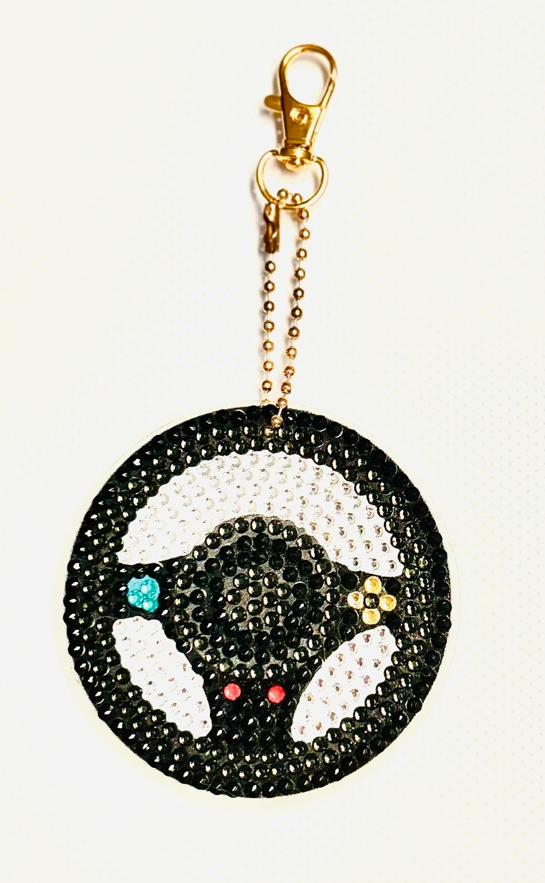 Nintendo Steering Wheel Controller Diamond Dot Keychain - Etsy