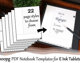 Remarkable 2 Template - Etsy