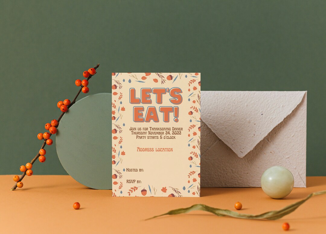 Editable Thanksgiving Menu Template Bundle, Friendsgiving, Menu ...
