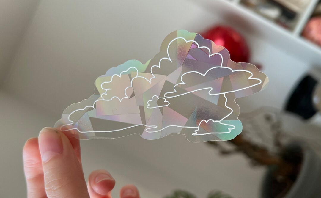 Cloud Rainbow Suncatcher Sticker, Vinyl Window Sky Adhesive ...