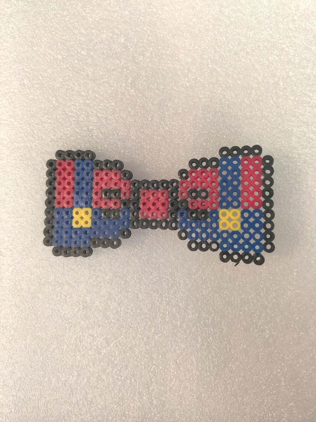 Super Mario Inspired Perler Bead Bow Tie - Clip on Hair Accessory - Etsy