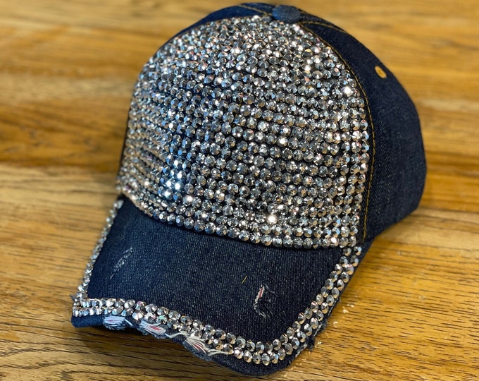 Denim Sun Hat With Unique Patchwork, Embroidery and Rivets /see More ...