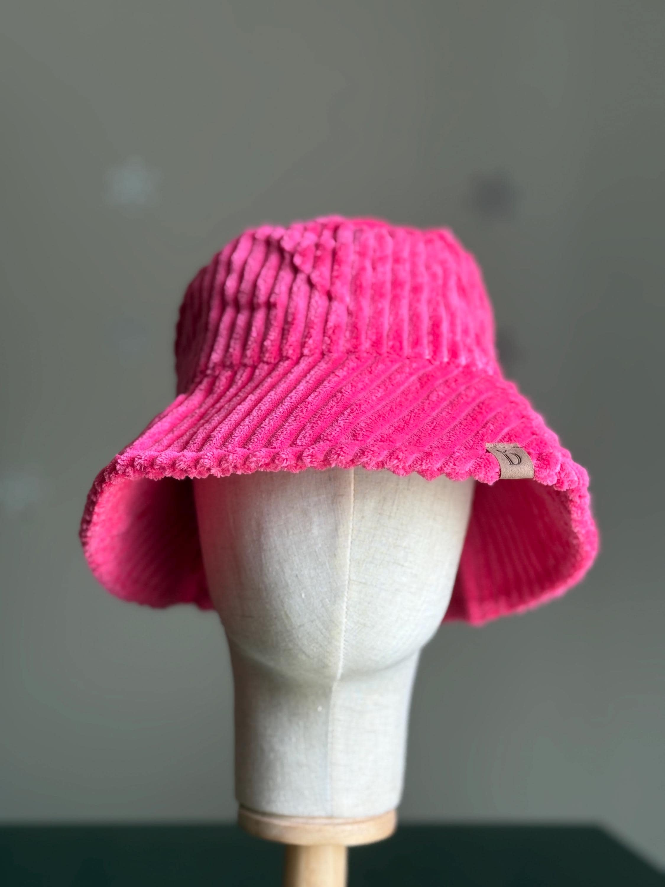 Solid Corduroy Bucket Hat, Plush Bucket Hat, Fluffy Bucket Hat, Chunky ...