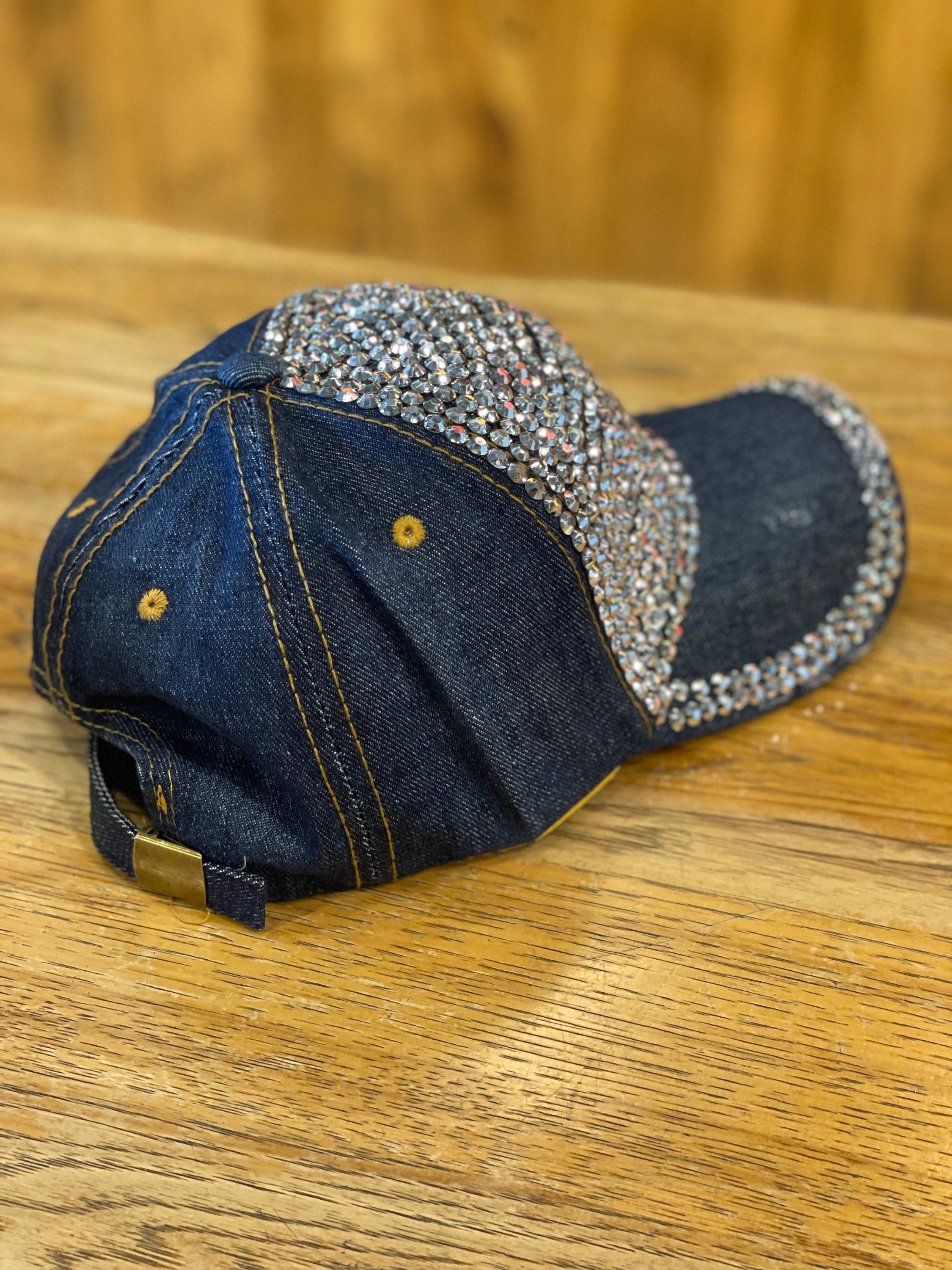 Cowgirl Hats Rhinestone Hat Sparkly Hat Denim Hat Bedazzled Hat Bling ...