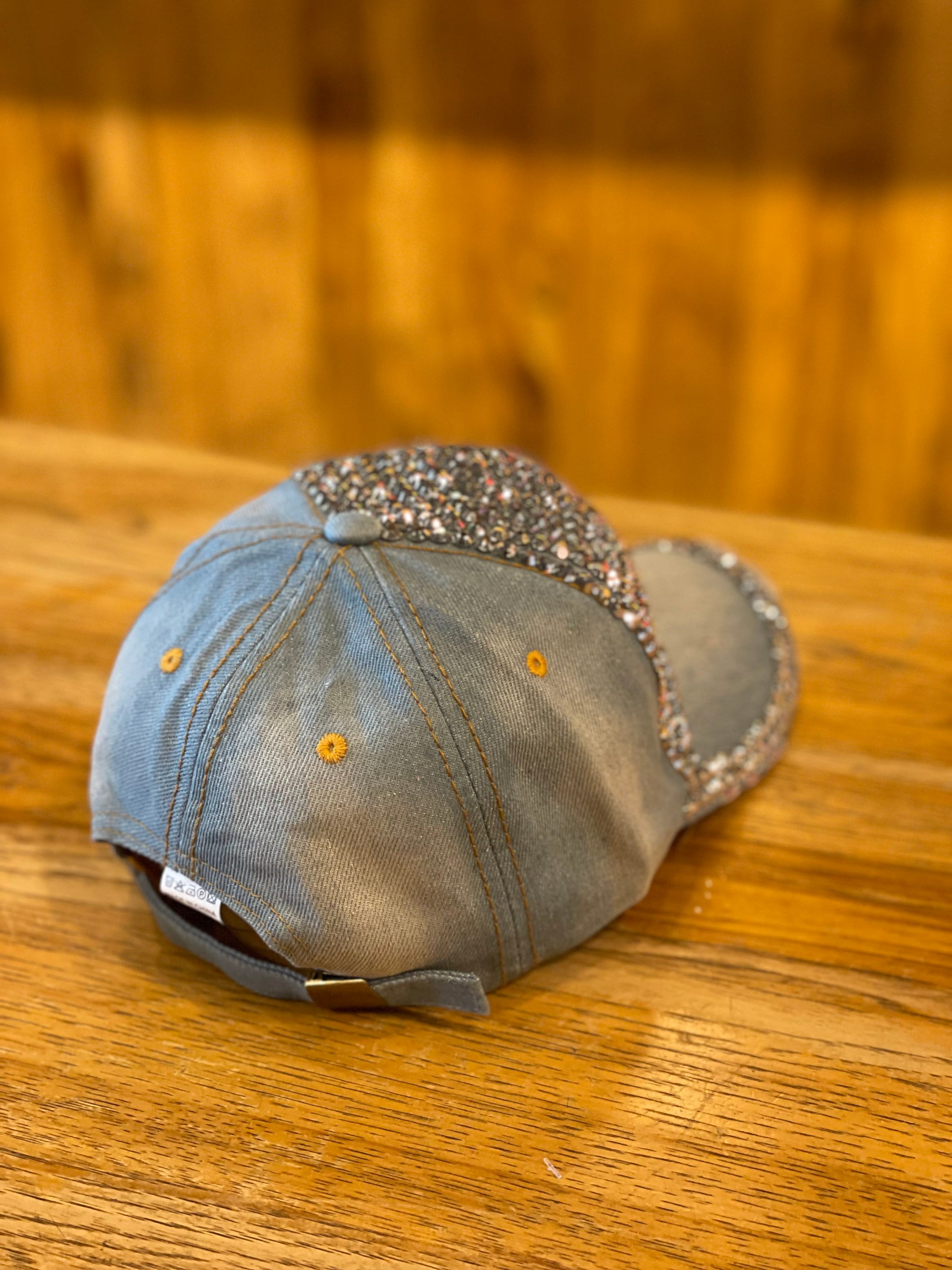Cowgirl Hats Rhinestone Hat Sparkly Hat Denim Hat Bedazzled Hat Bling ...