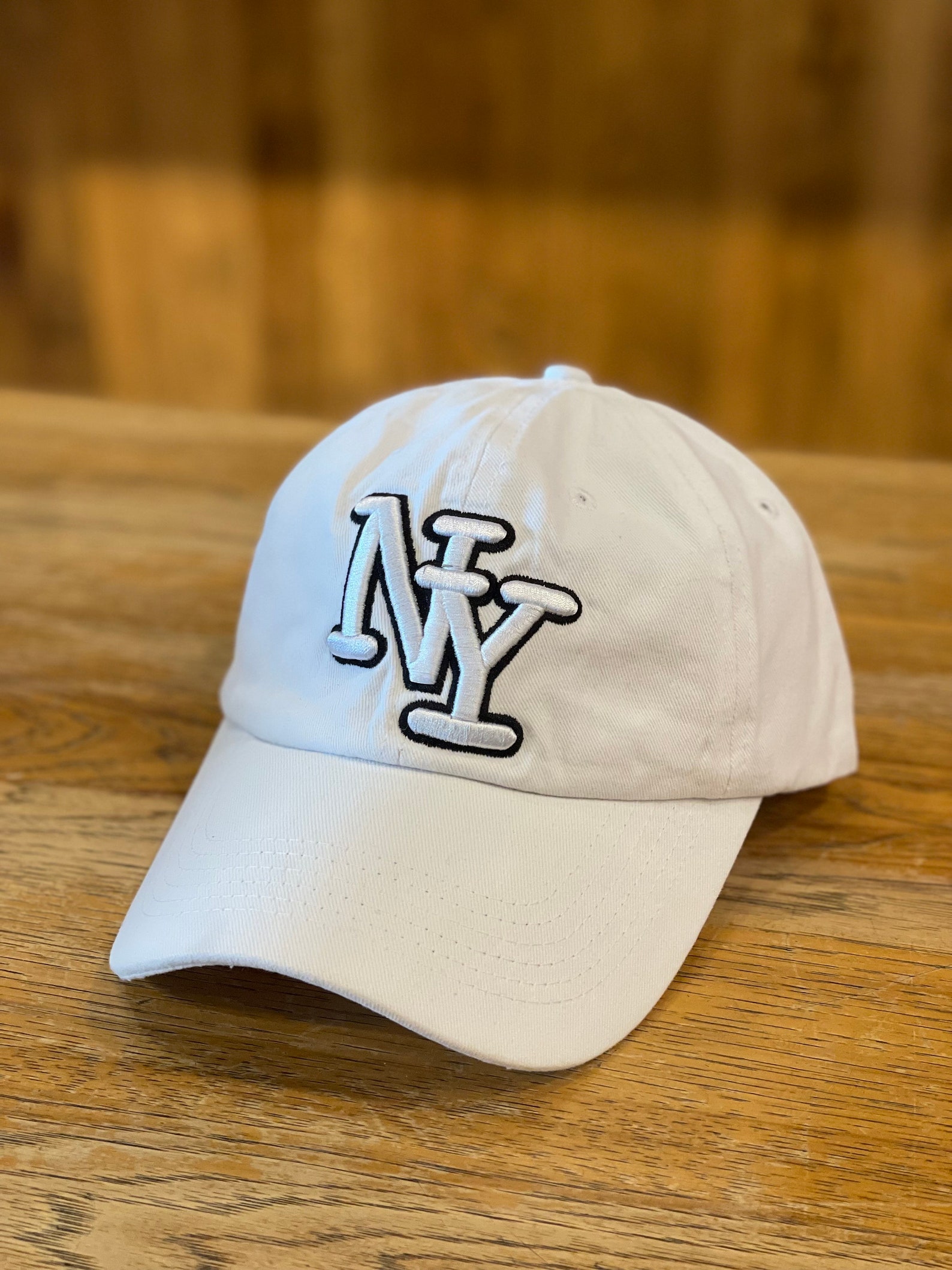 Embroidered NY Baseball Hat: Cotton Denim, Adjustable - Etsy