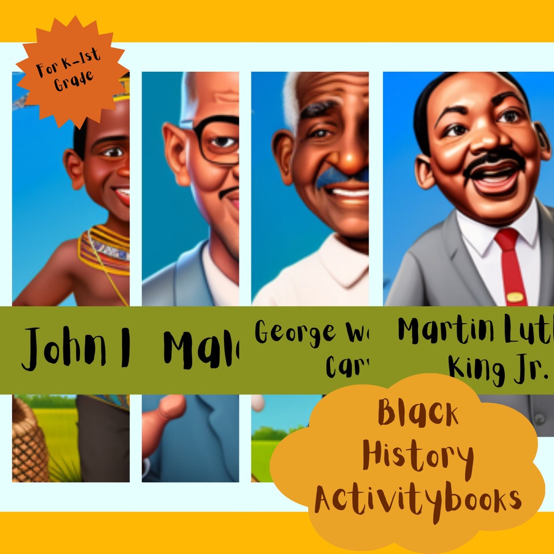 Black History Month Workbooks and Activities for Children and Kids in ...