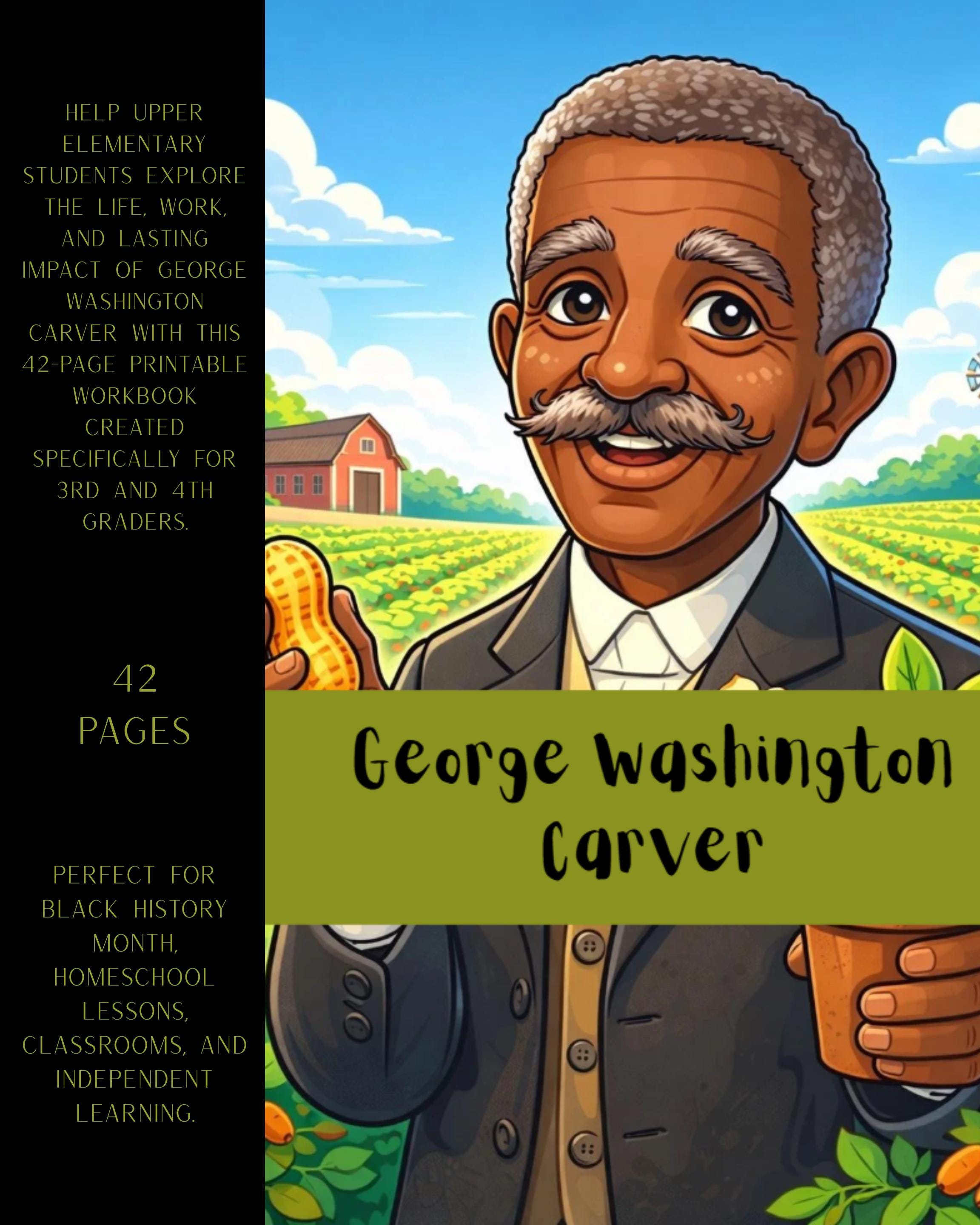 George Washington Carver Workbook, 3rd-4th Grade, Black History ...