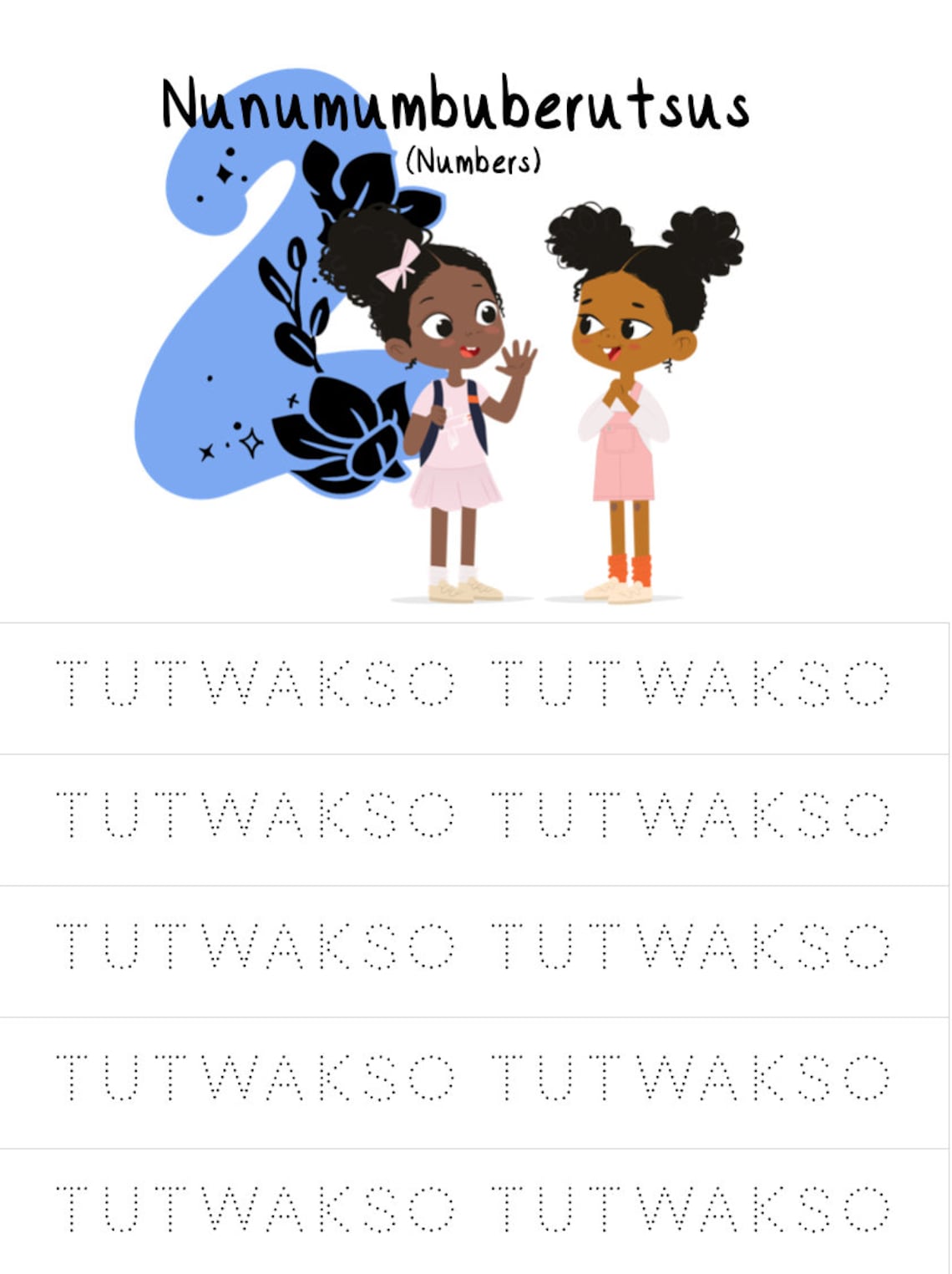 Tut Language for Kids! Numbers! - Etsy