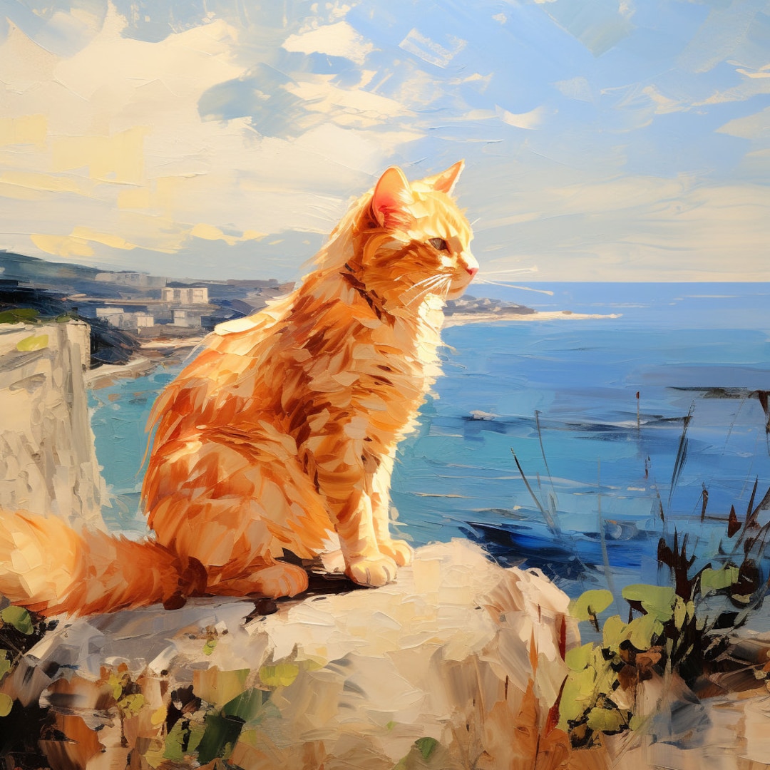 Cat Overlooking Cliff Digital Download Print Your Own - Etsy