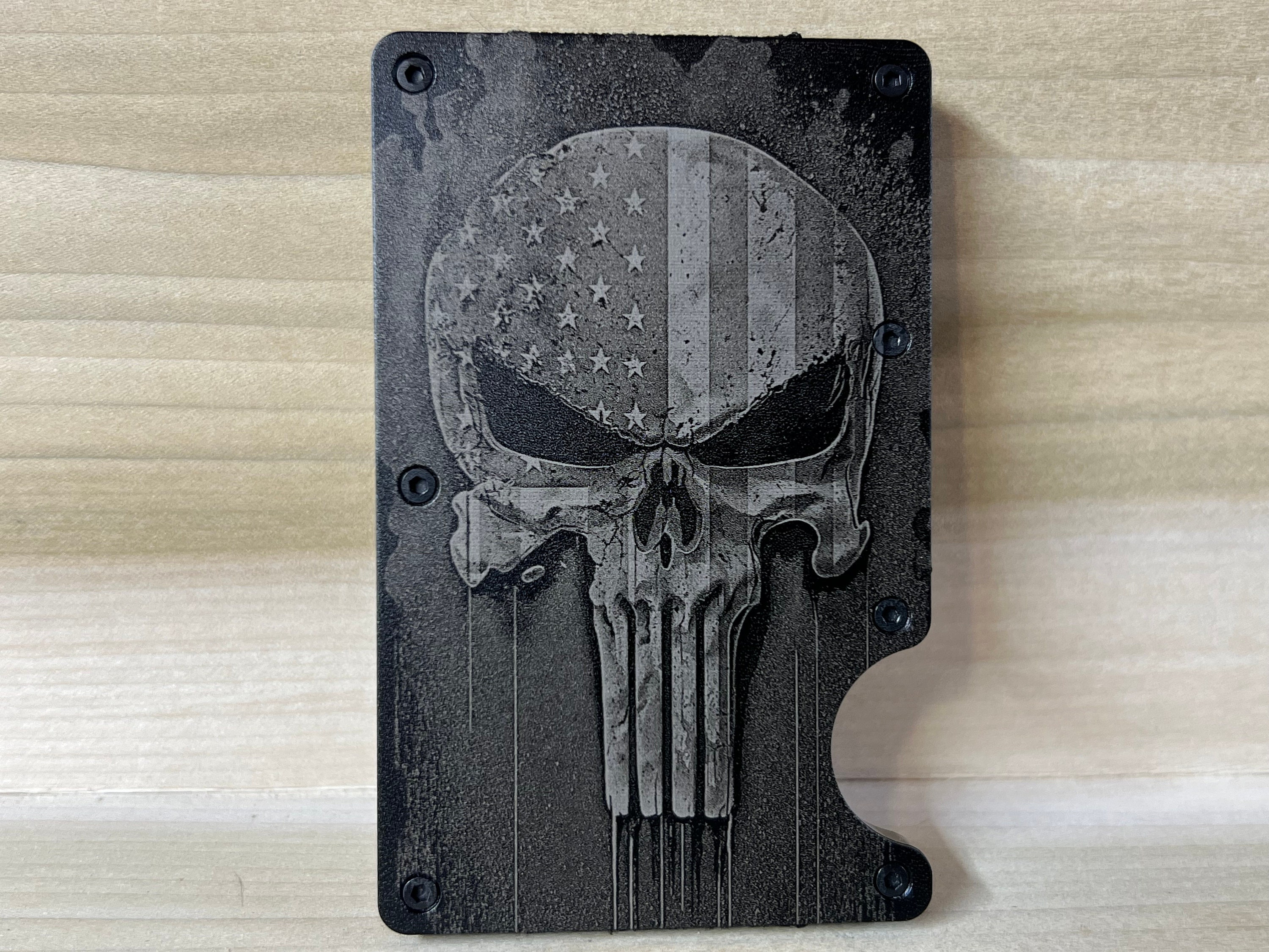 Punisher Skull Minimalist Wallet - Etsy