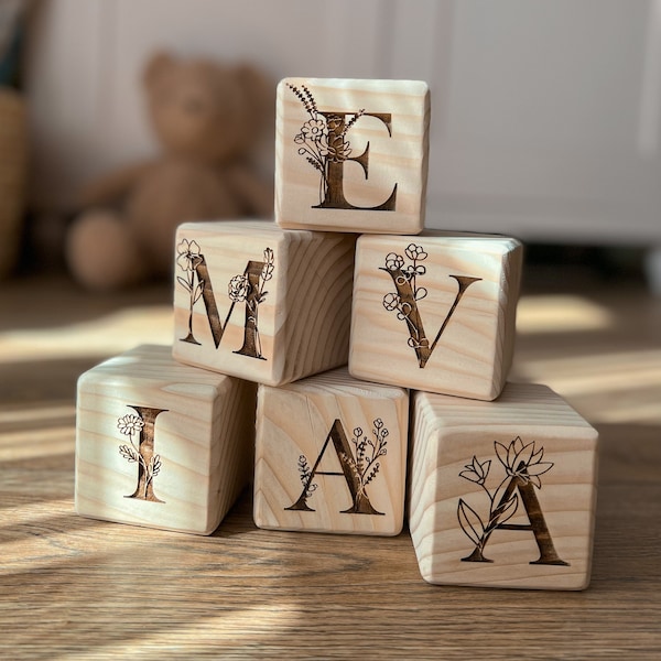 Baby Name Blocks - Etsy
