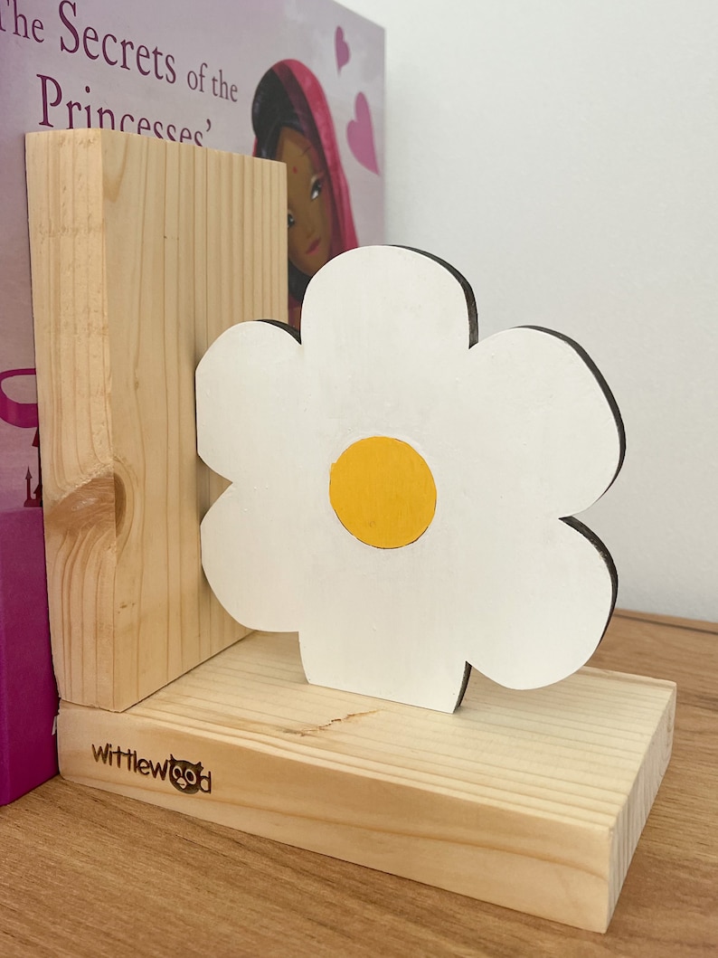 Custom Initial Wooden Bookends: Boho Kids Room Decor - Etsy