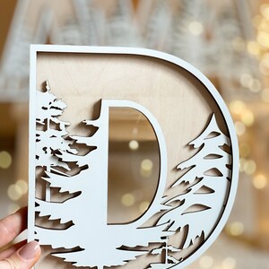 Custom Winter Forest Letters - Handcrafted Wooden Alphabet - Nature ...