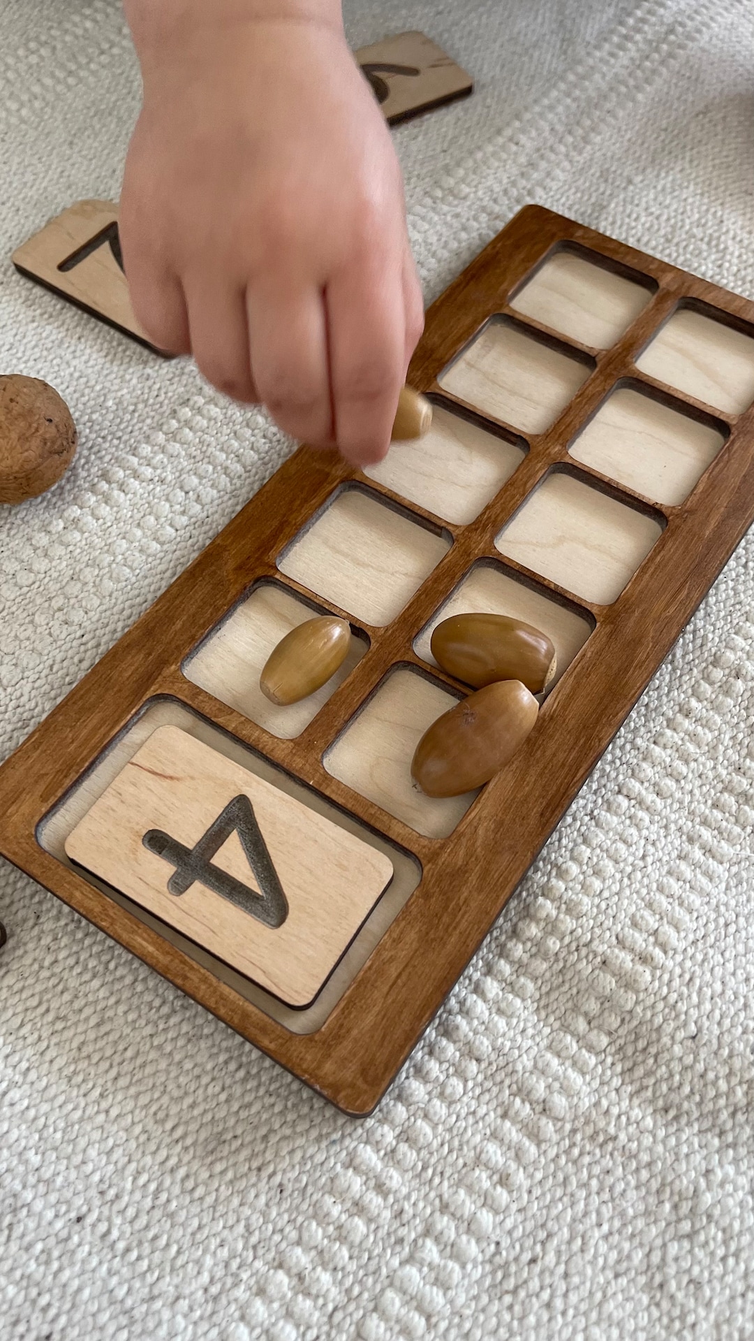 Montessori Ten Frame: Wooden Math Counting Aid - Etsy