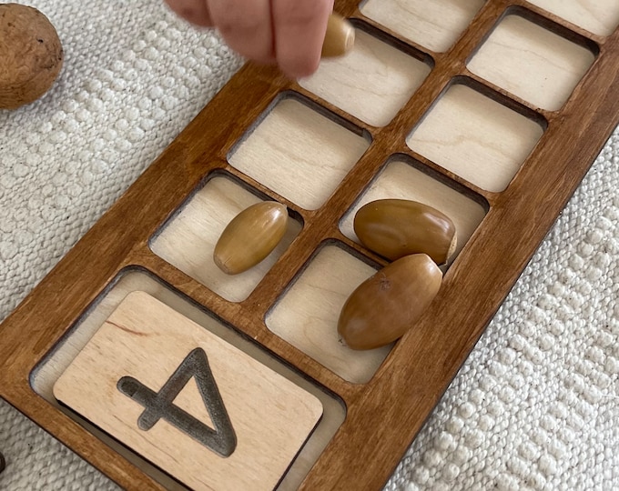 Ten Frame Five Frame 25 Frame Wooden Ten Board Math Manipulative ...