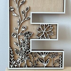 Floral Nursery Letters - Nature Name Sign - Layered Letters - Floral ...
