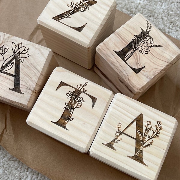 Baby Name Blocks - Etsy