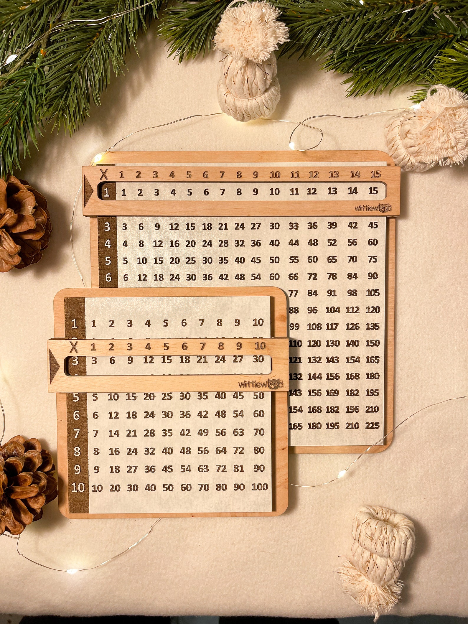 Wooden Arithmetic Board for Multiplication and Division Home Schooling ...
